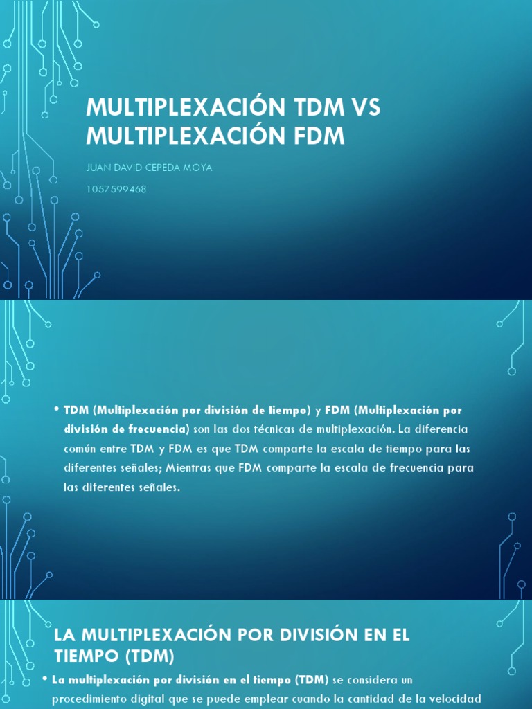 Multiplexación TDM Vs Multiplexación FDM | PDF | Multiplexación | Ingenieria Eléctrica