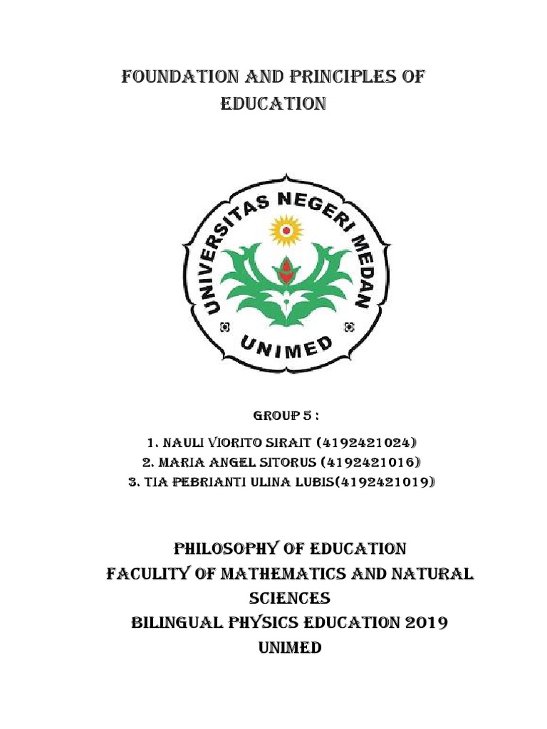 Foundation and Principles of Education | PDF | Science | Philosophy Of ...