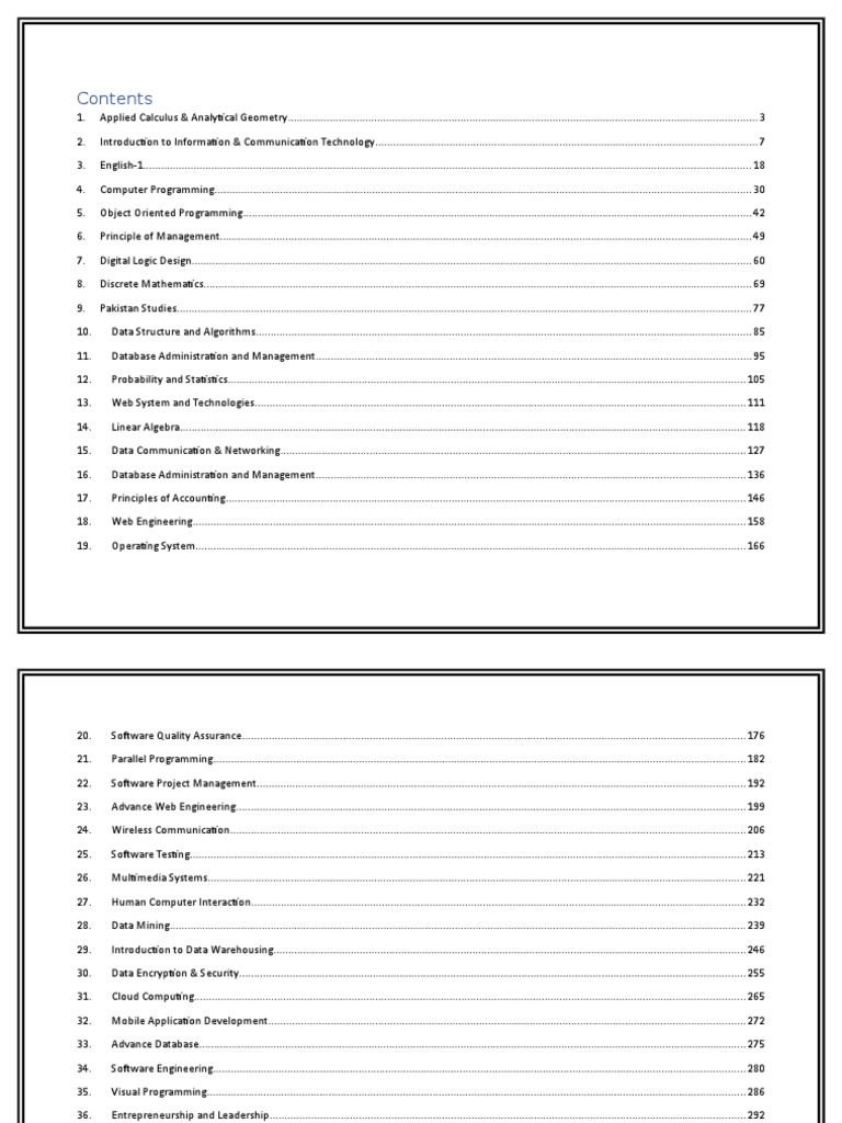 Course Descrption Fall 2018 BSIT | PDF | Derivative | Integral