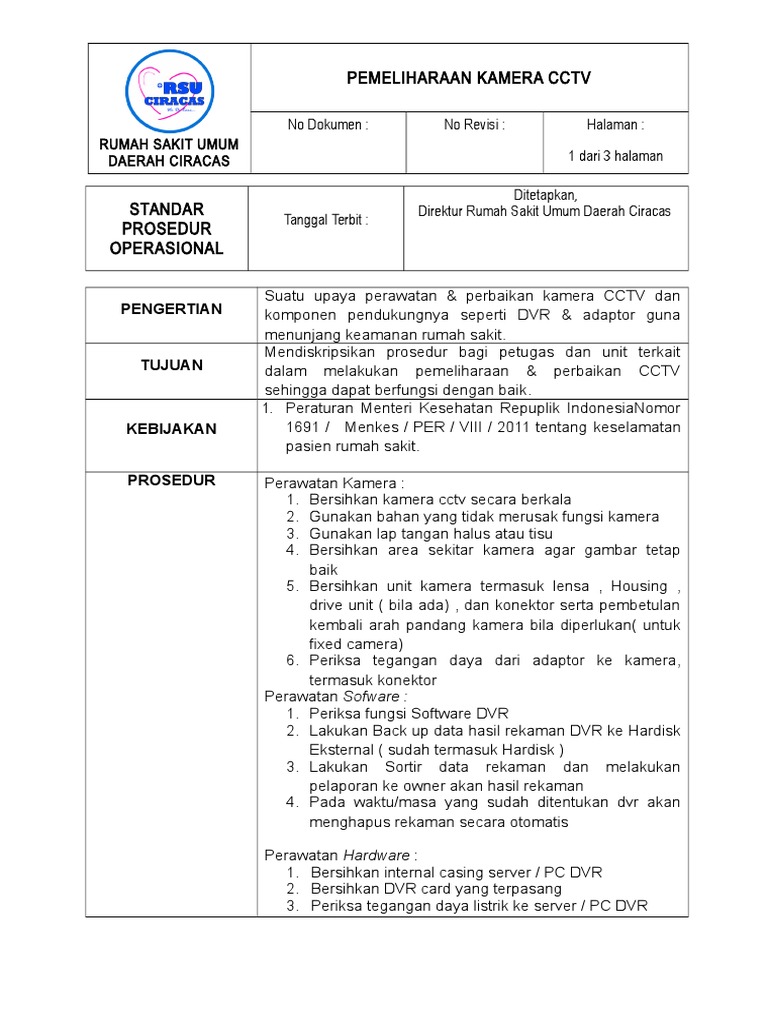 SPO Maintenance CCTV | PDF