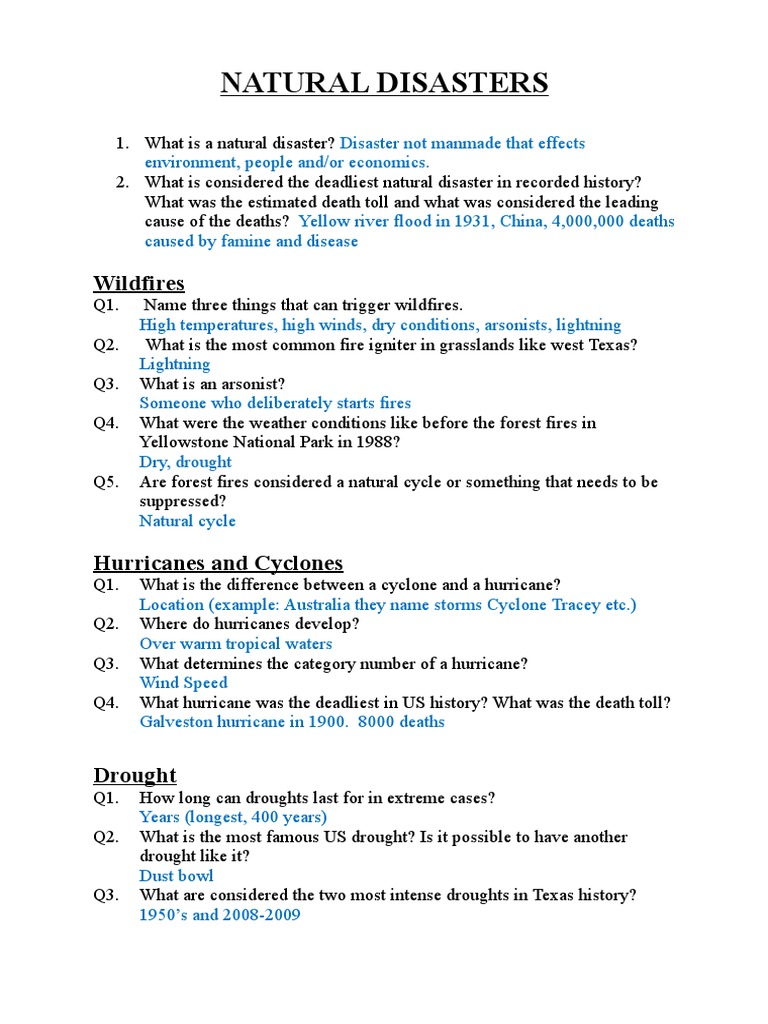 Disaster Research Key | PDF | Tropical Cyclones | Tsunami