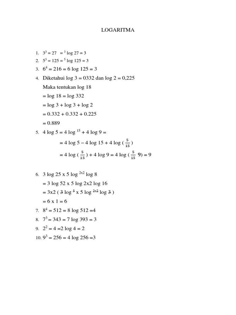 LOGARITMA | PDF