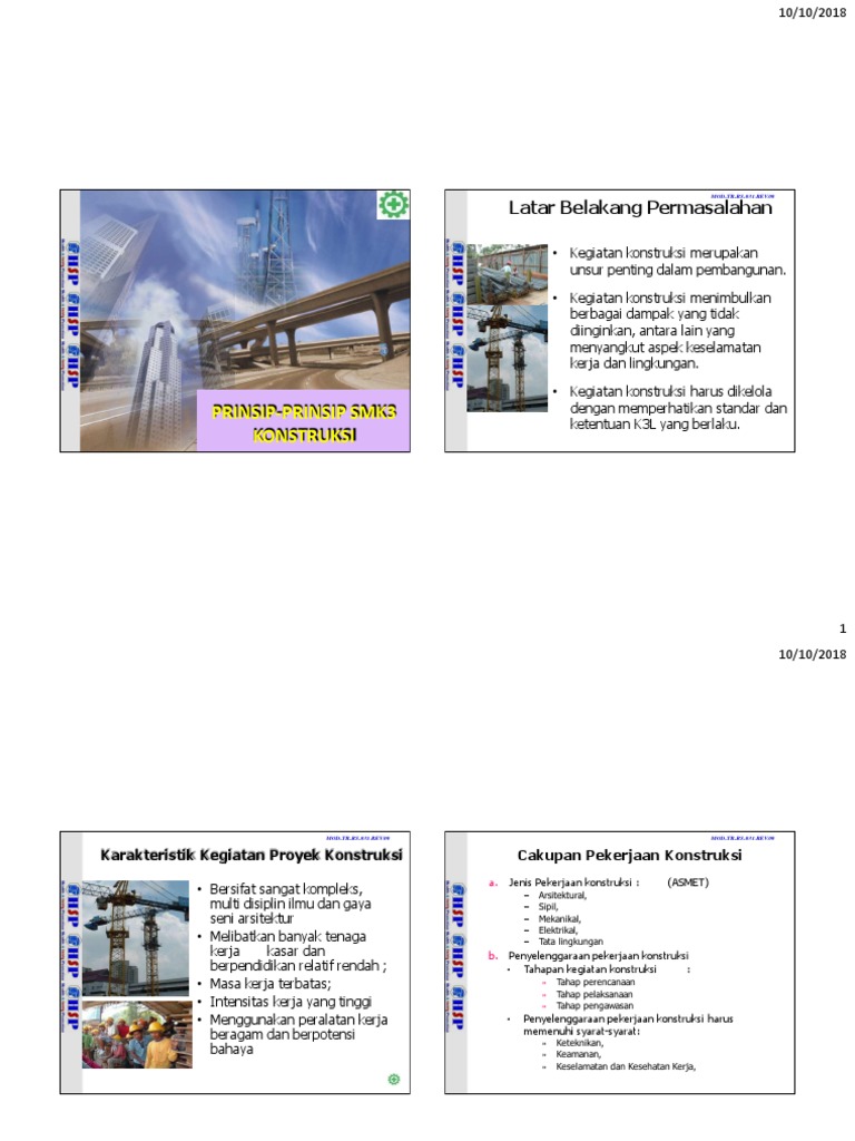 02 Prinsip-Prinsip SMK3 Konstruksi | PDF