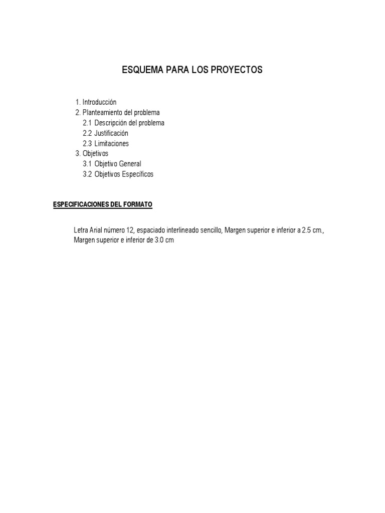 Esquema de Proyecto | PDF