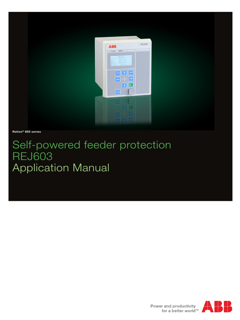Self-Powered Feeder Protection REJ603: Application Manual | PDF ...