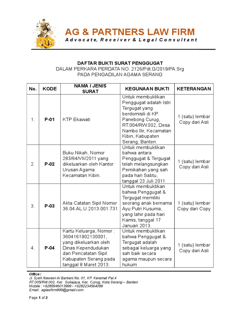 Daftar Alat Bukti | PDF