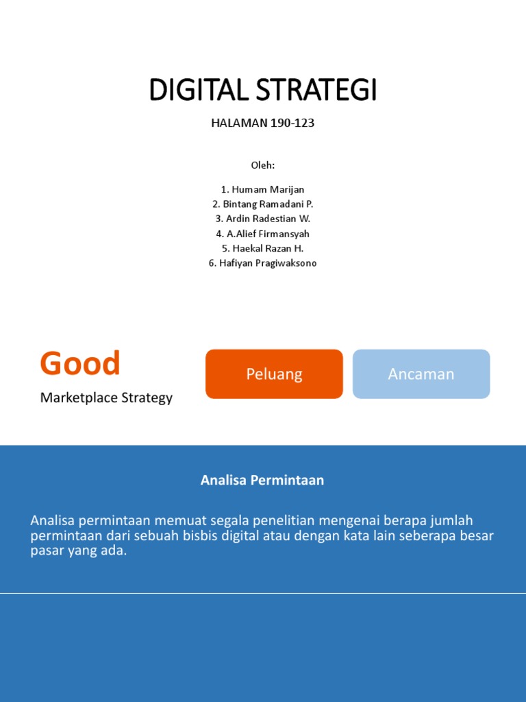 Strategi Digital & Ancaman Pasar | PDF