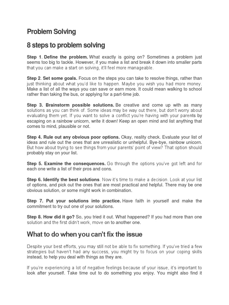 Problem Solving | PDF | Decision Making | Cognition