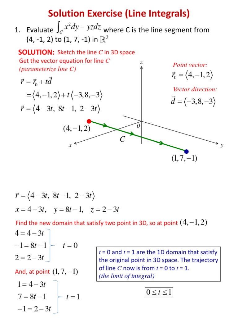 Solution Exercise (Line Integrals) | PDF | Mathematical Concepts | Geometry