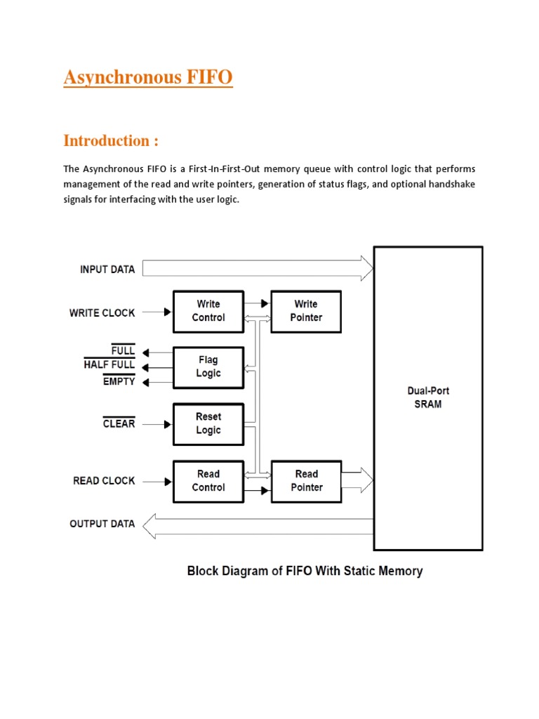 Asynchronous Fifo Pdf Inputoutput Computer Engineering