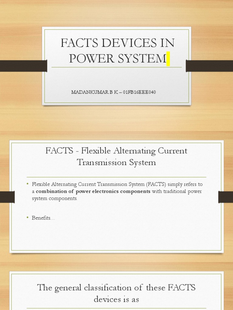 Facts Devices in Power System | PDF