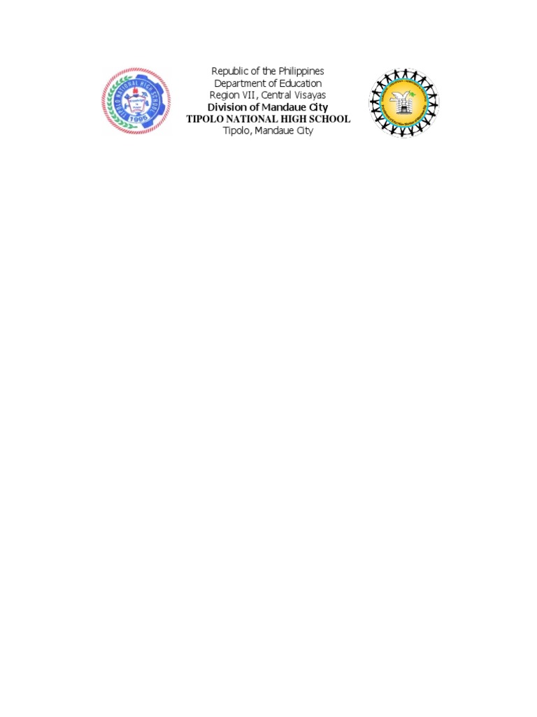 Division of Mandaue City Tipolo National High School | PDF