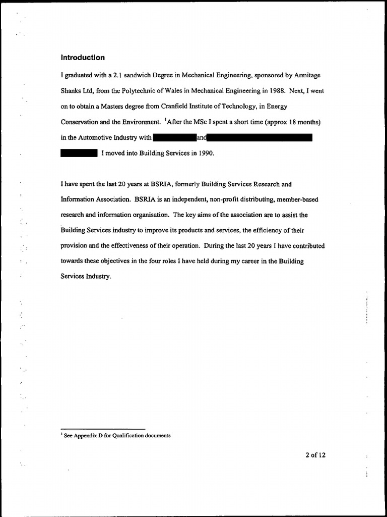 FCIBSE Project Based Redacted | PDF | Ventilation (Architecture) | Engineer