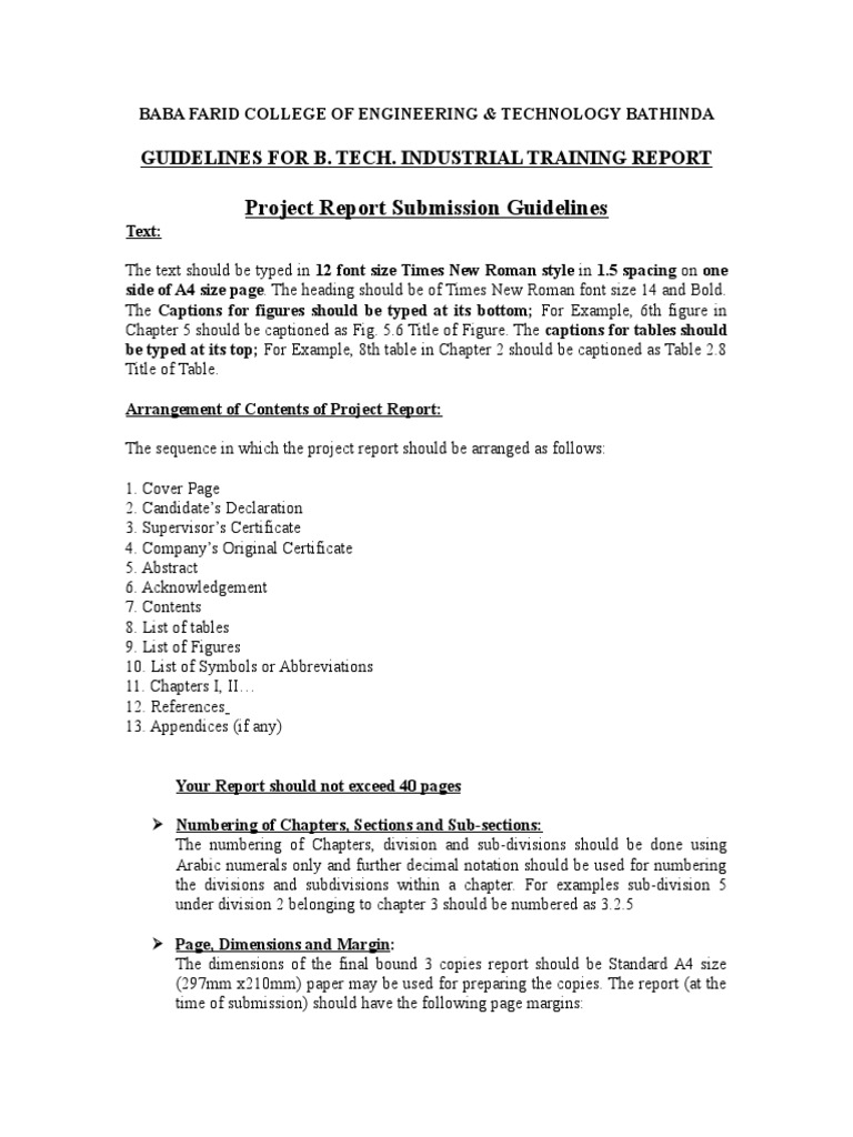 Project Report Submission Guidelines | PDF | Academic Degree | System