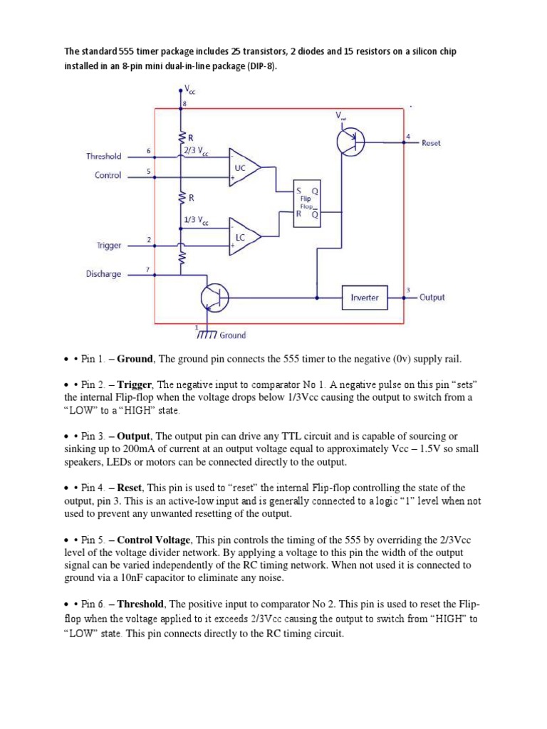Ic555 Timer | PDF | Analog Circuits | Electrical Engineering