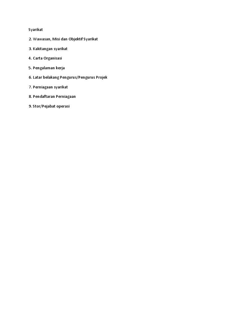 Contoh Profail Syarikat | PDF