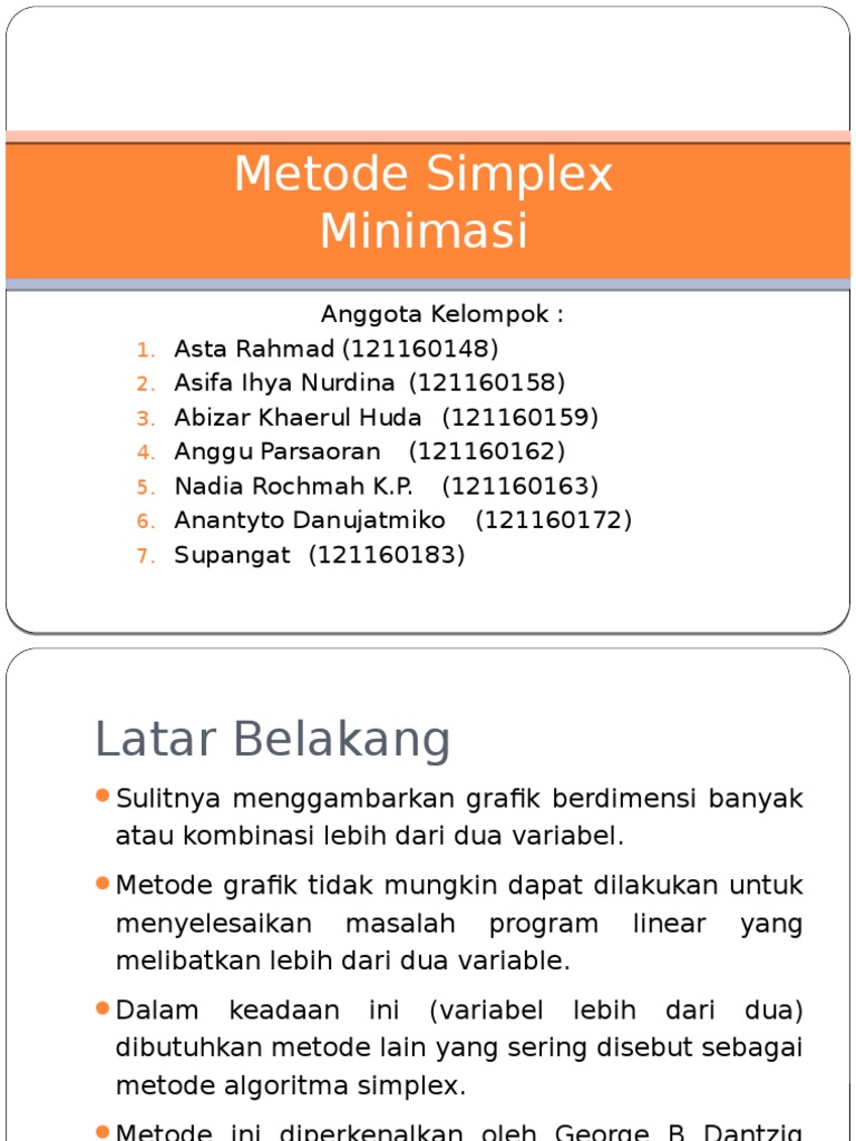 Metode Simplex Minimasi Fix | PDF