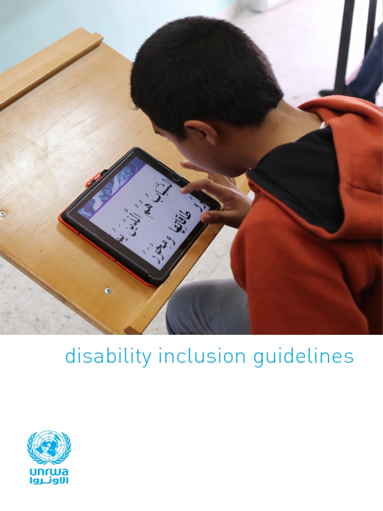 Disability Inclusion Guidelines PDF | PDF | Unrwa | Disability