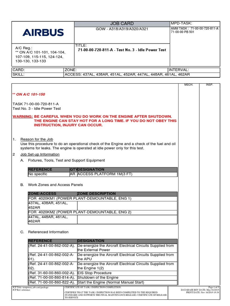 Idle Test | PDF | Aircraft | Aviation
