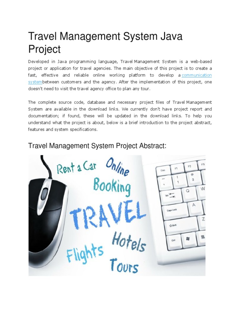 Travel Management System1 | PDF | Web Application | Travel Agency