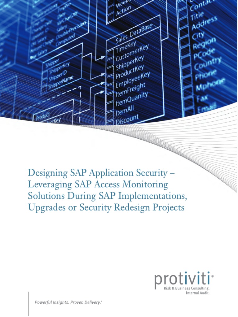 Designing SAP Application Security - Leveraging SAP | PDF | Risk ...
