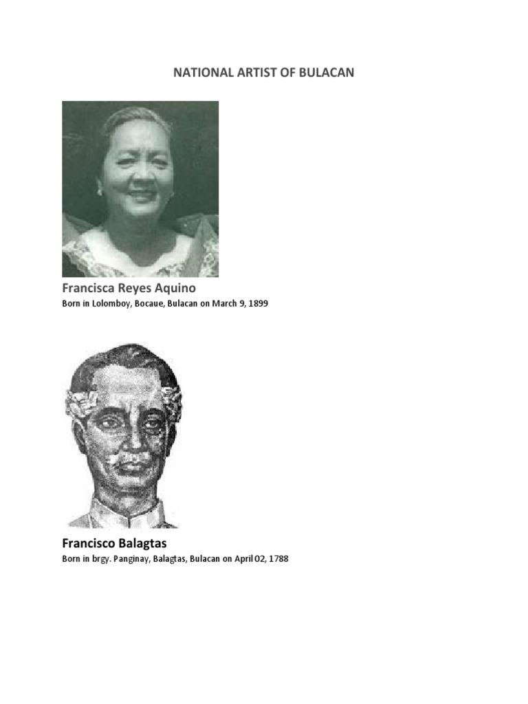 National Artist of Bulacan: Francisco Balagtas | PDF