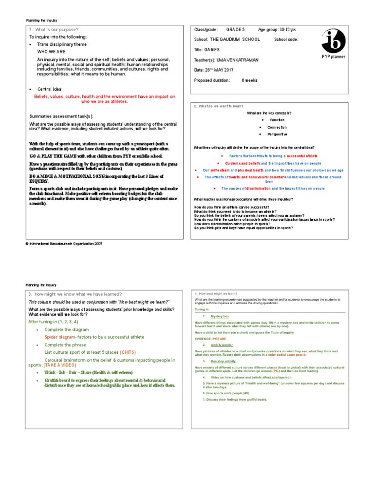 Grade 5 - Games | PDF | Behavioural Sciences | Learning