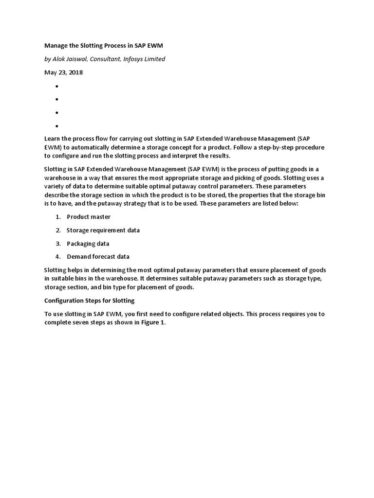 Manage The Slotting Process in SAP EWM | PDF | Icon (Computing) | Computing
