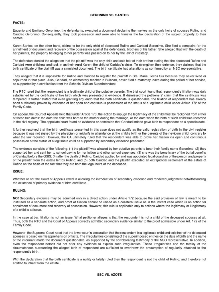 Case Digest - Week 7 (Succession) | Download Free PDF | Concurrent ...