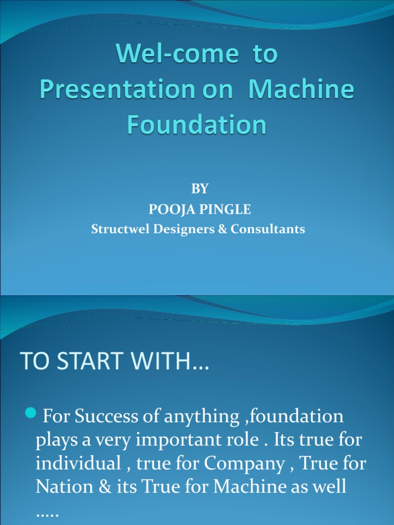 Machine Foundation | PDF | Machines | Foundation (Engineering)