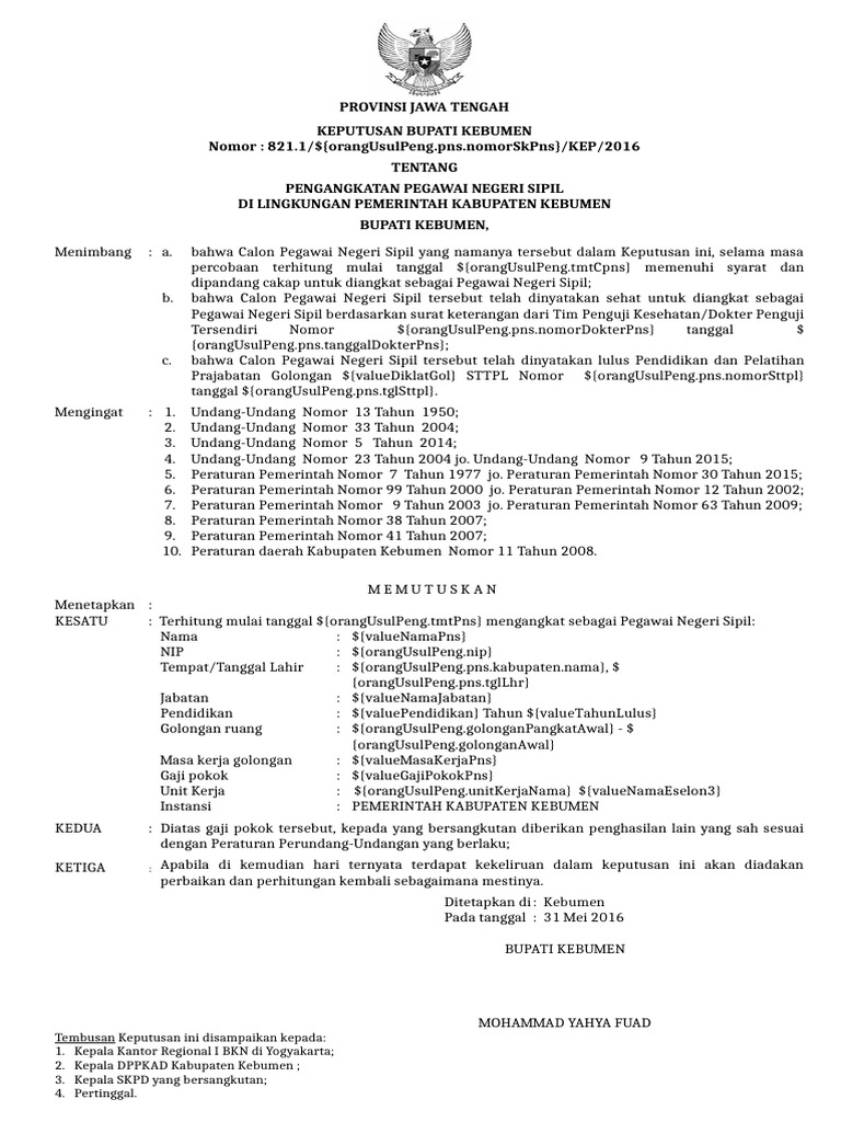 Template SK Pns | PDF