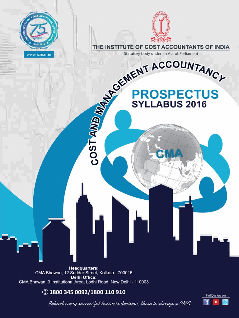 CMA Prospectus 2016 Overview | PDF | Management Accounting | Accounting
