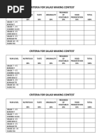 Criteria For Cooking Contest | PDF