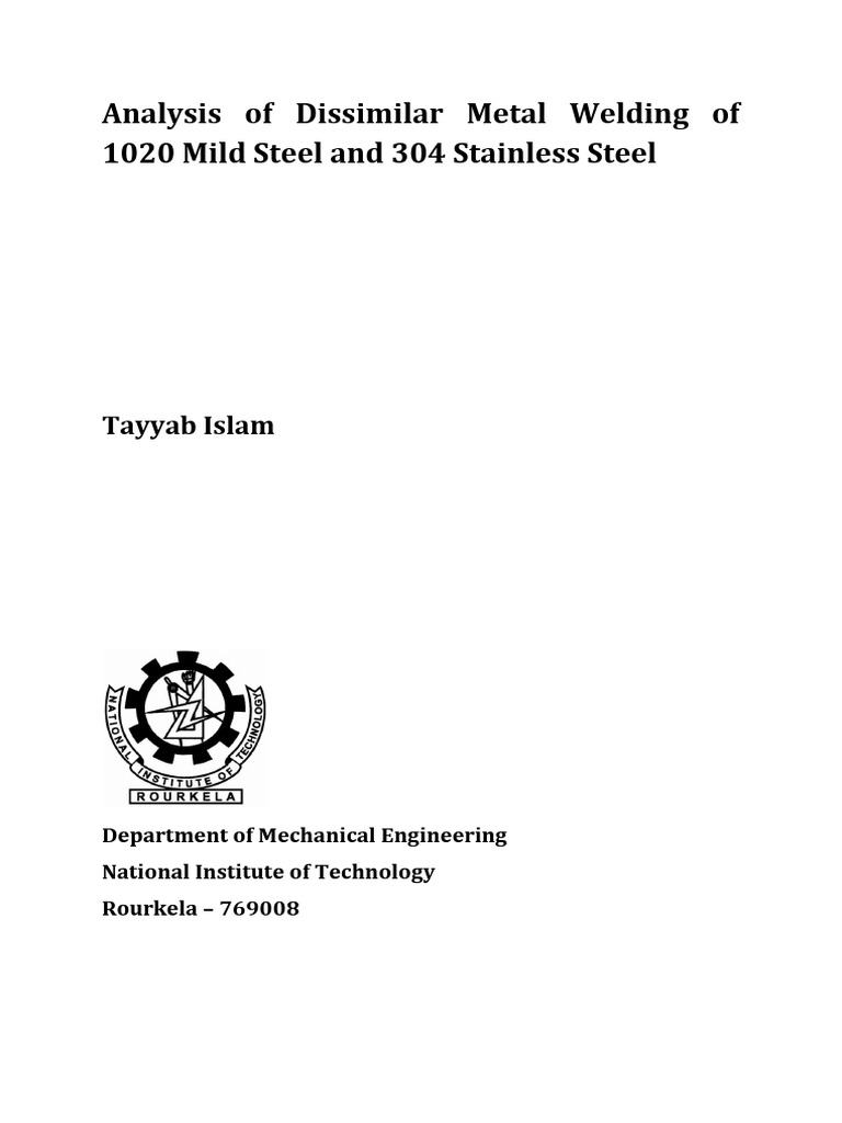 Welding of Dissimilar Pipes | PDF | Welding | Construction
