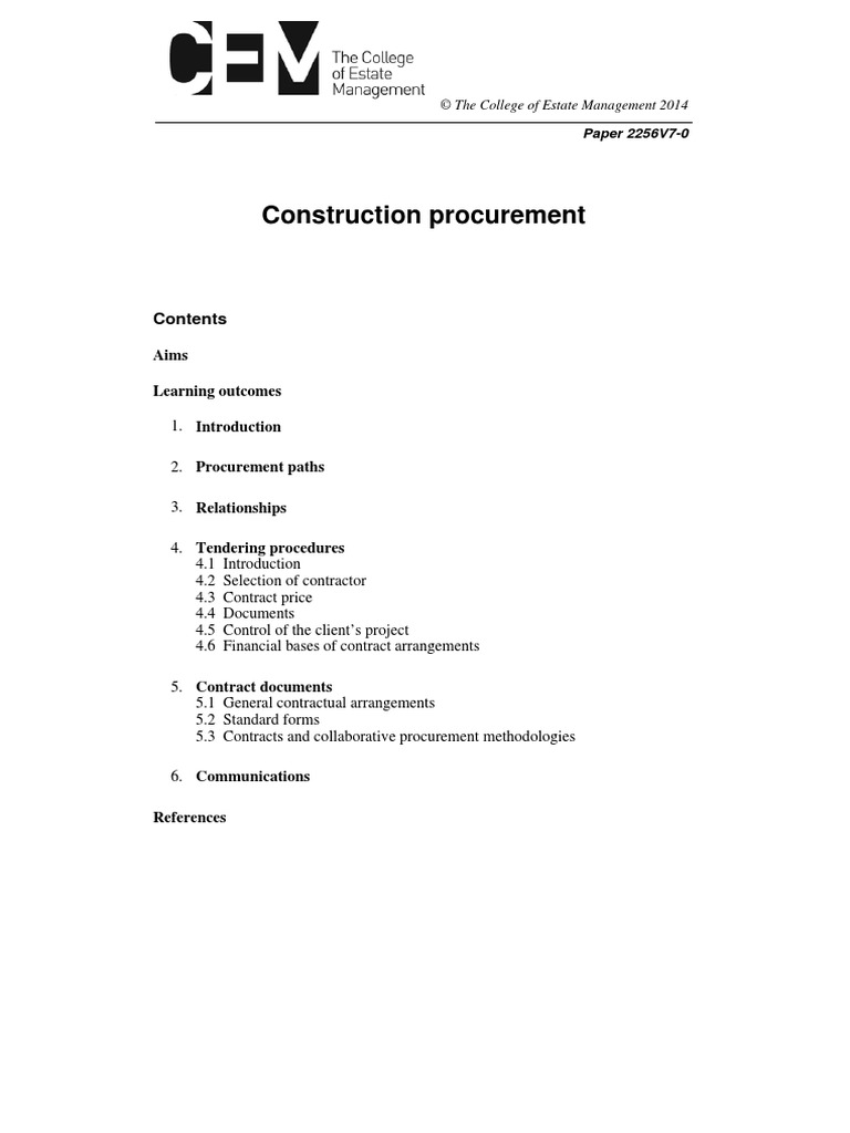 Construction Procurement | PDF | Procurement | Construction Management