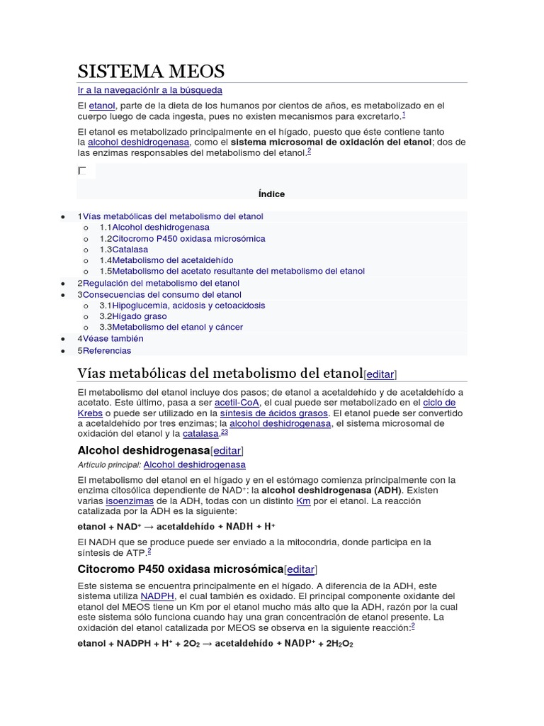 Sistema Meos | PDF | Bioquímica | Química