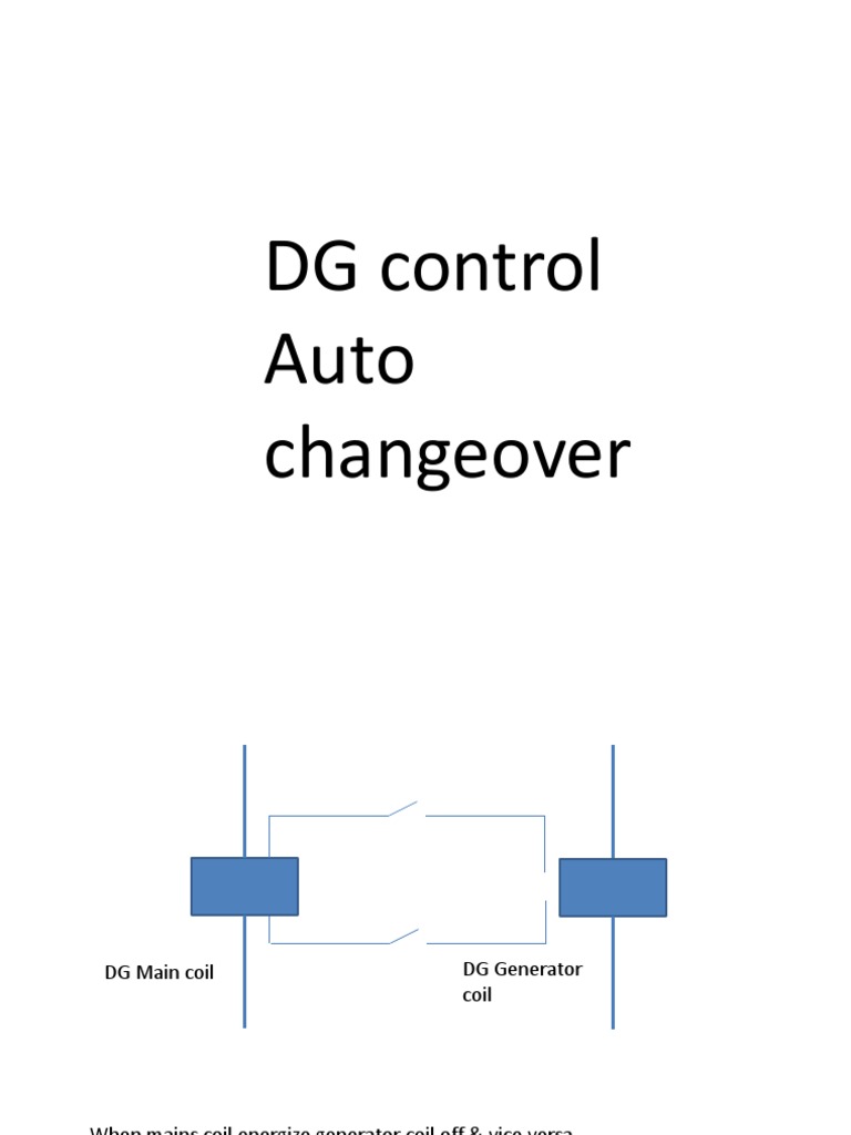 DG Control Auto Changeover System | PDF