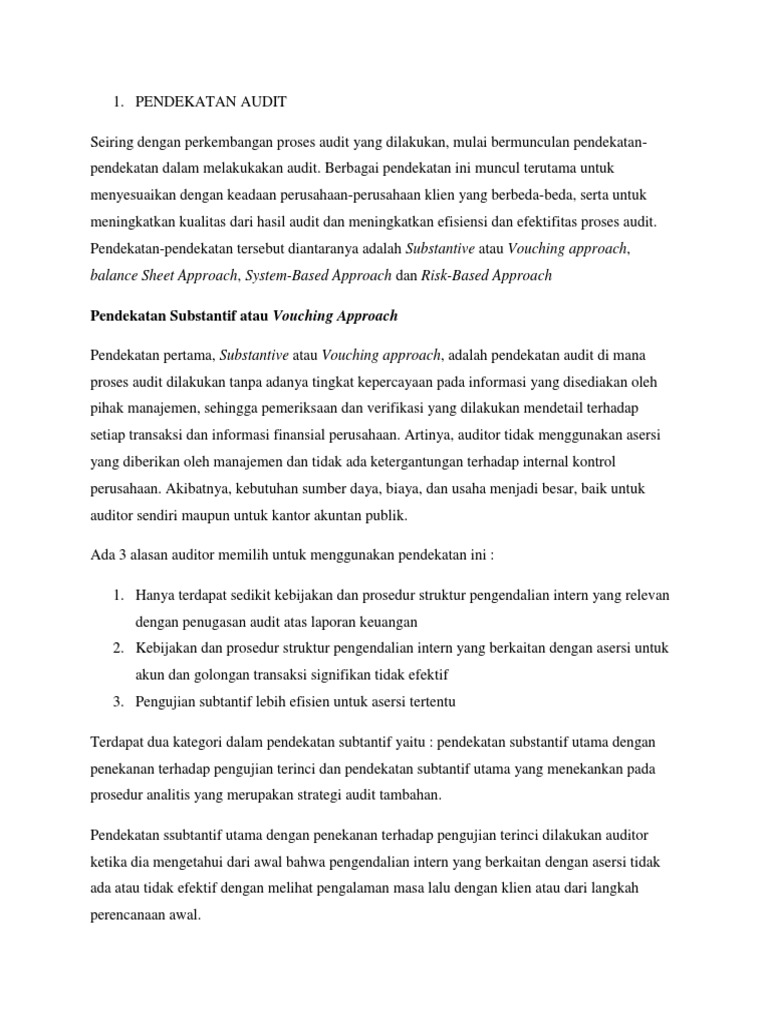 Pendekatan Kunci dalam Audit SDM-BK | PDF