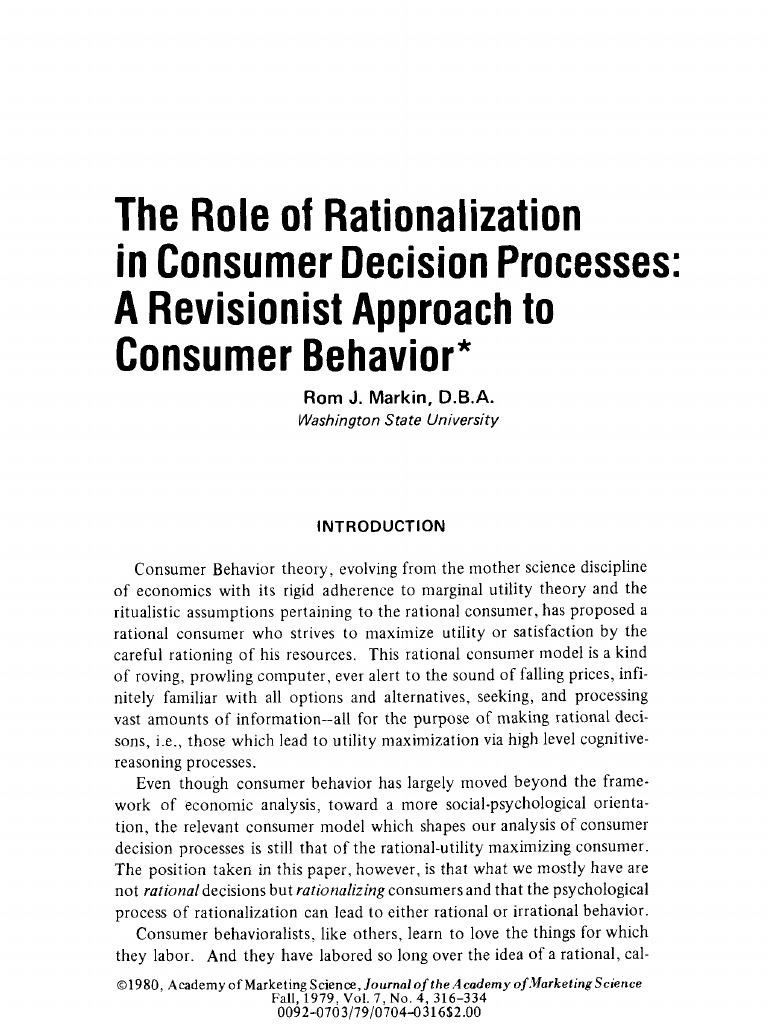 Consumer Irrational | PDF | Rationality | Consumer Behaviour