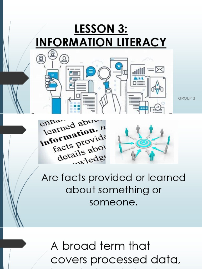 Lesson 3: Information Literacy: Group 3 | PDF