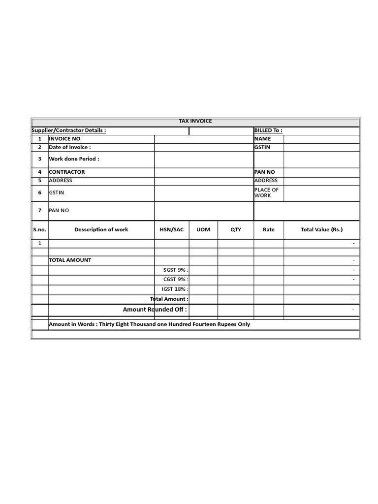 Tax Invoice Format-TM - Format | PDF