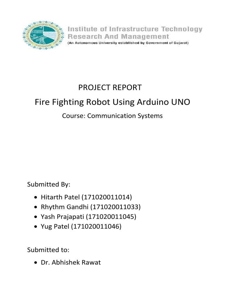 Fire Fighting Robot Using Arduino UNO | PDF | Arduino | Fires