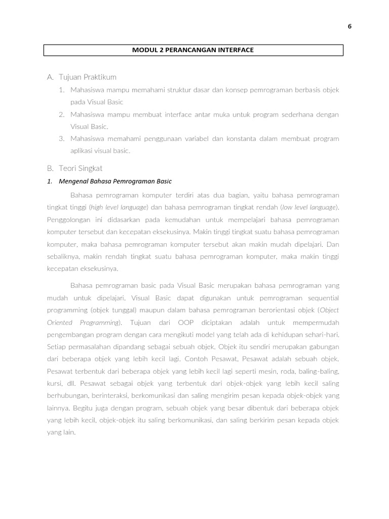Modul 2 Perancangan Interface Pdf Pdf Komputer