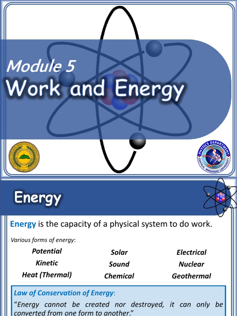 Unit 4 Work and Energy PDF | PDF | Potential Energy | Force