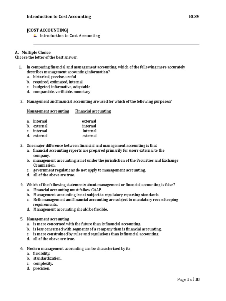 Cost Accounting Reviewer | PDF | Management Accounting | Cost Accounting
