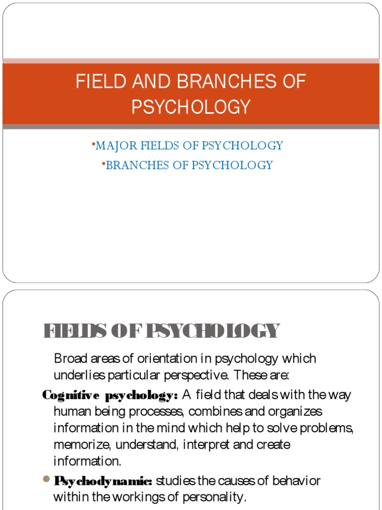 Branches of Psychology | PDF | Personality Psychology | Psychology