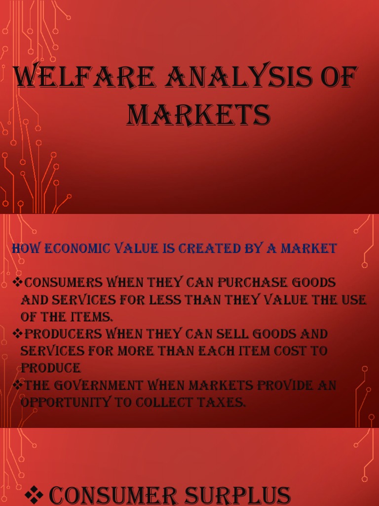 Welfare Analysis of Markets | PDF