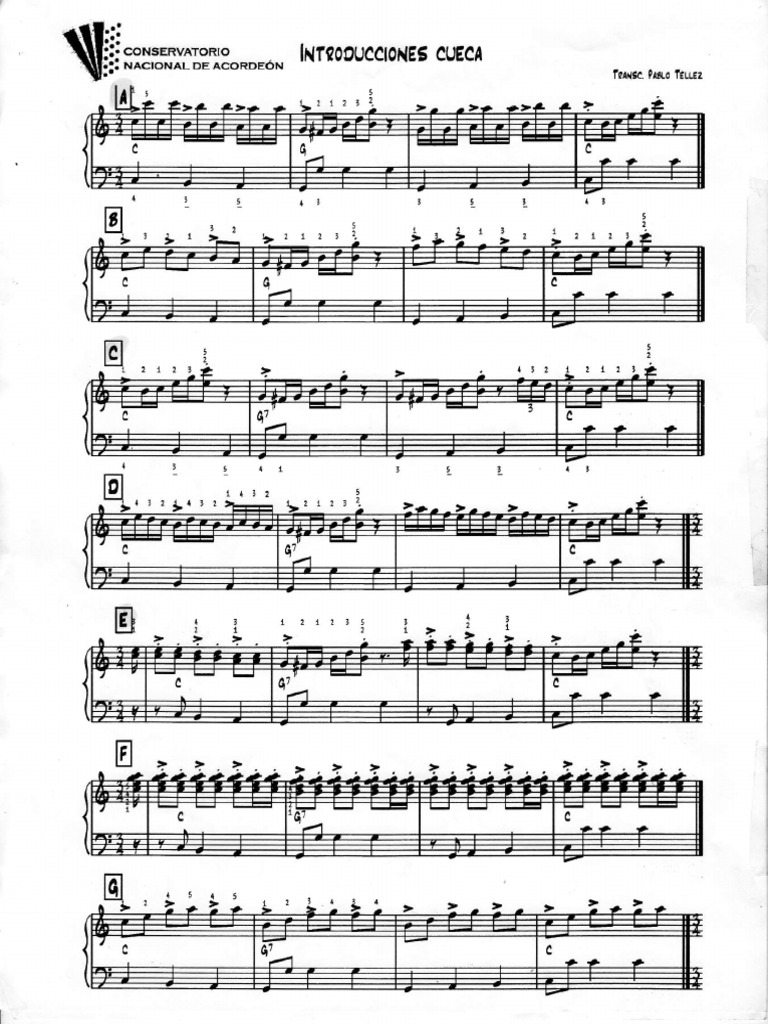 Introducción Cueca Partitura | PDF | Entretenimiento (general)