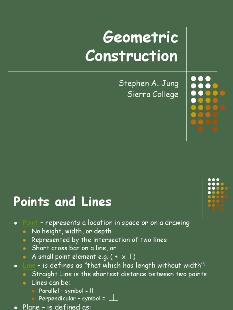 Geometric Construction: Stephen A. Jung Sierra College | PDF | Circle ...