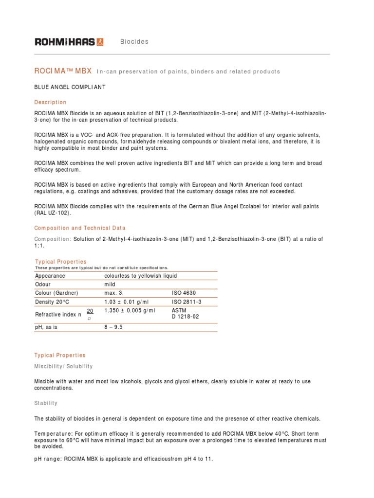 Rocima MBX | PDF | Paint | Solution